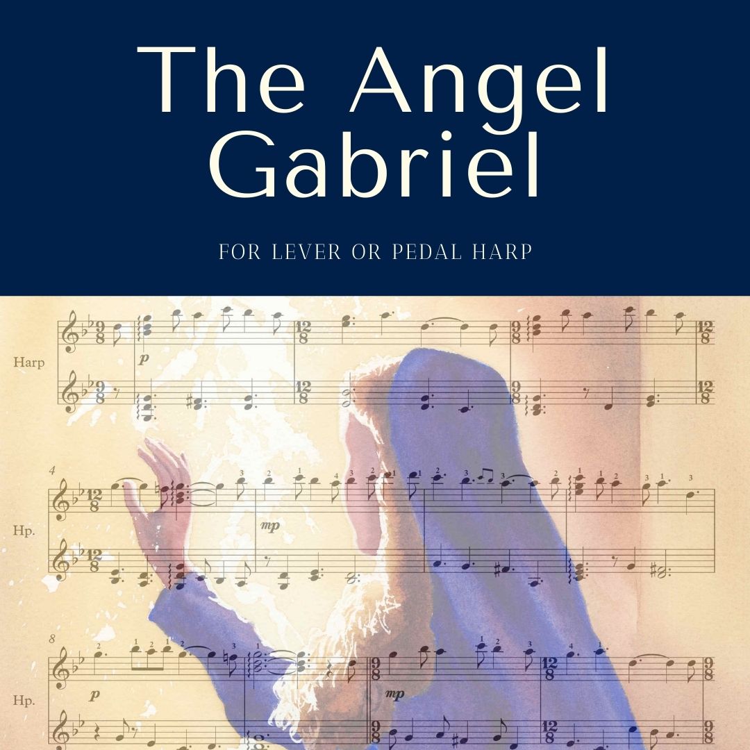 The Angel Gabriel Sheet Music for Lever or Pedal Harp - Anna Hagen Harpist